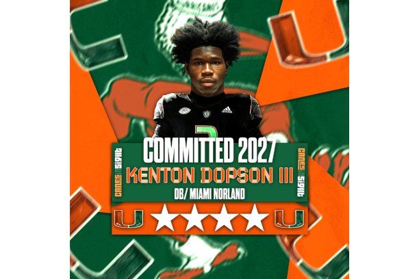 2027 DB Kenton Dopson III commits to Miami | CanesInSight